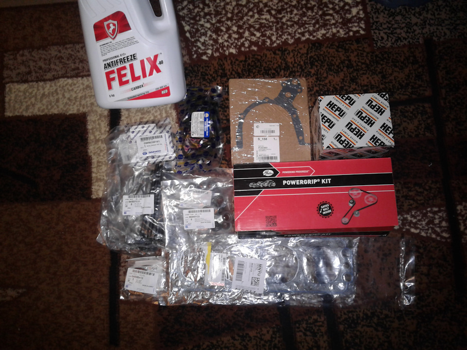 Замена комплекта ГРМ, помпы, прокладки ГБЦ и маслосьёмных колпачков ...