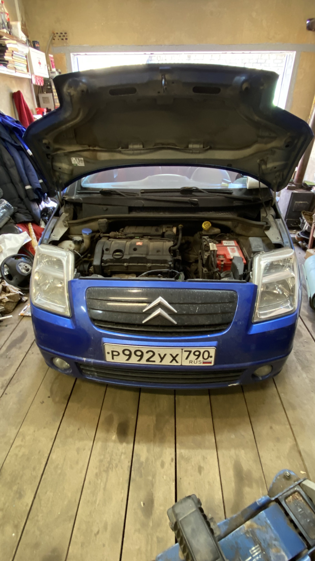 ТО и замена ремня и ролика — Citroen C2, 1,6 л, 2006 года | плановое ТО ...