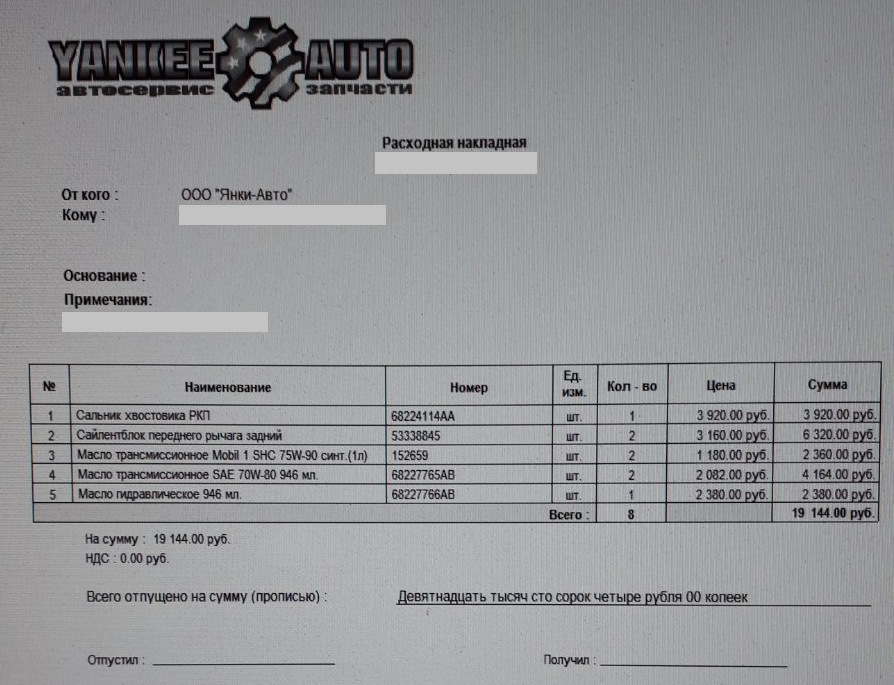 68227766AB Масло трансмиссионное Chrysler | Запчасти на DRIVE2