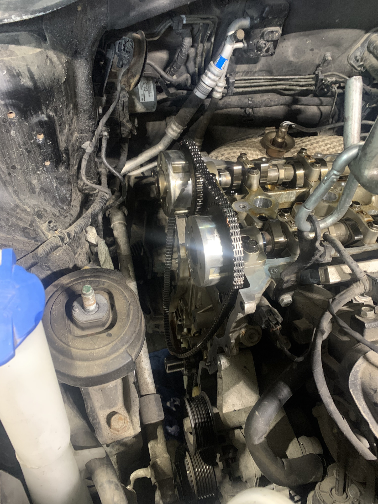 Установка комплекта масляного насоса от G4KD. Замена комплекта цепи ГРМ ...