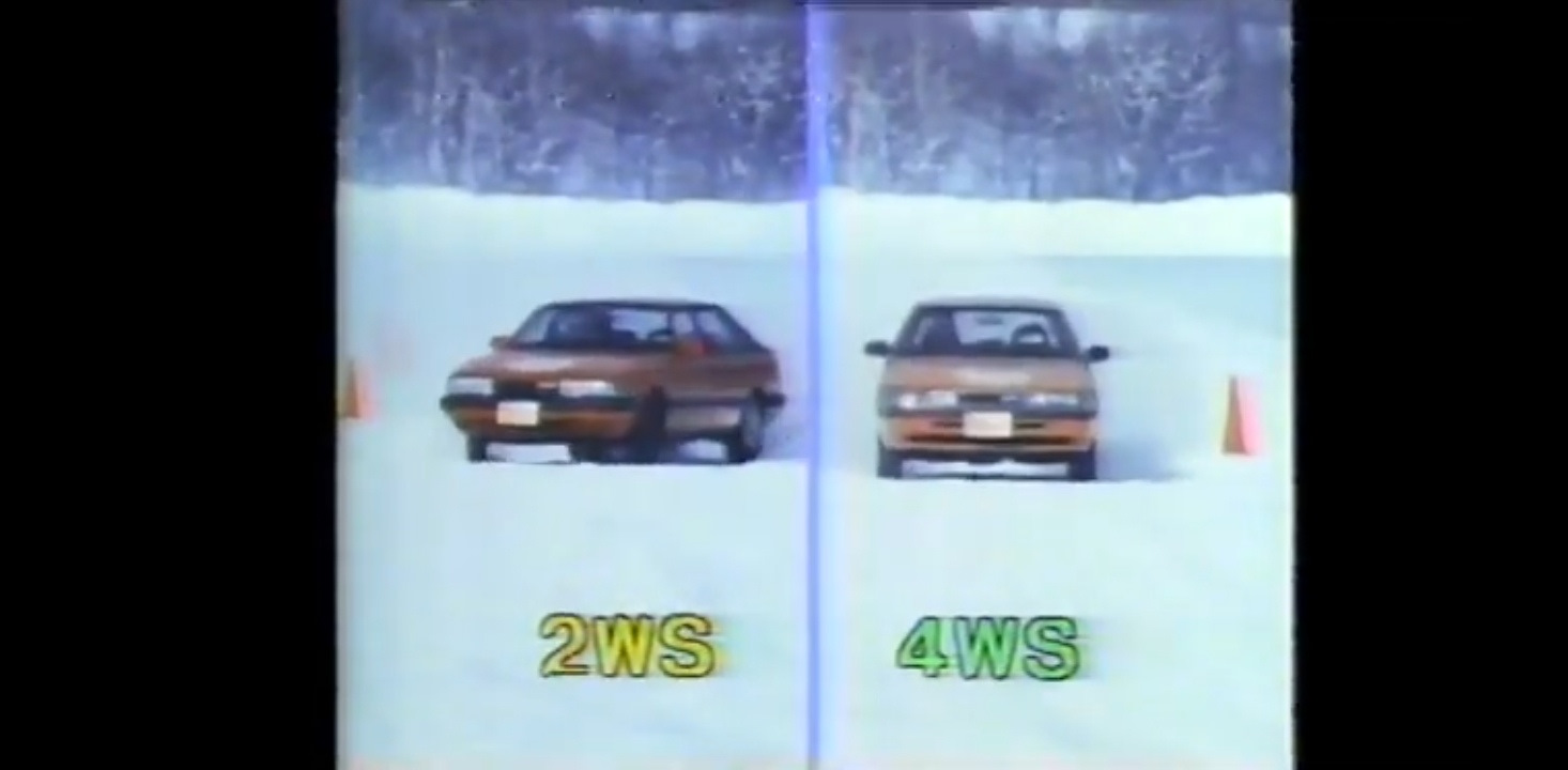 Тест 4WS в Японии 1988-ом от Best Motoring/ Первые прототипы 626 GD — Mazda 626 III (GD), 2 л ...