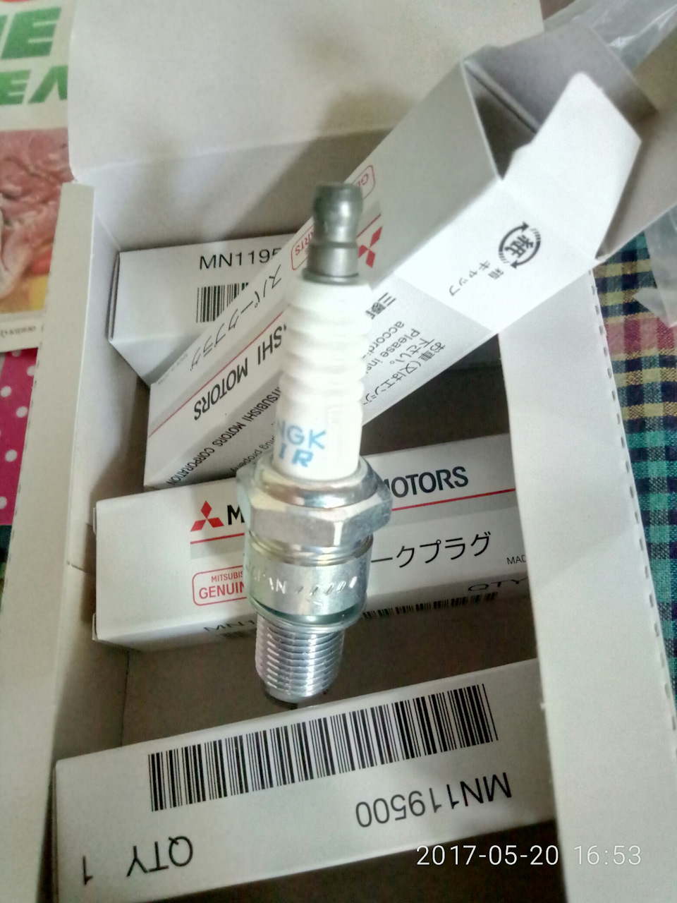 MN119500 Свеча зажигания Mitsubishi | Запчасти на DRIVE2