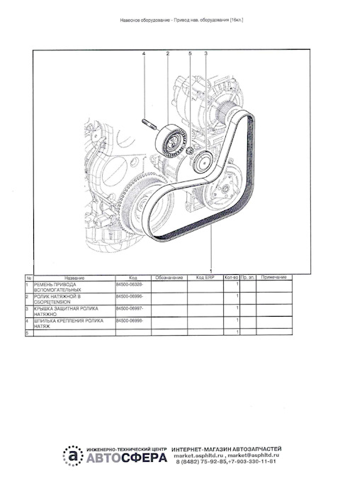 8450006996 Ролик натяжной в сборе LADA | Запчасти на DRIVE2