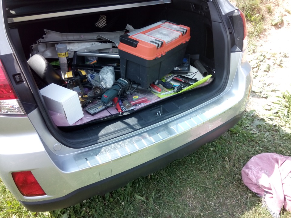Накладка на задний бампер — Subaru Outback (BR), 3,6 л, 2012 года ...