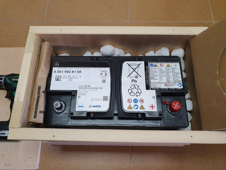 A0019828108 Батарея аккумуляторная 12в 80ач Mercedes | Запчасти на DRIVE2