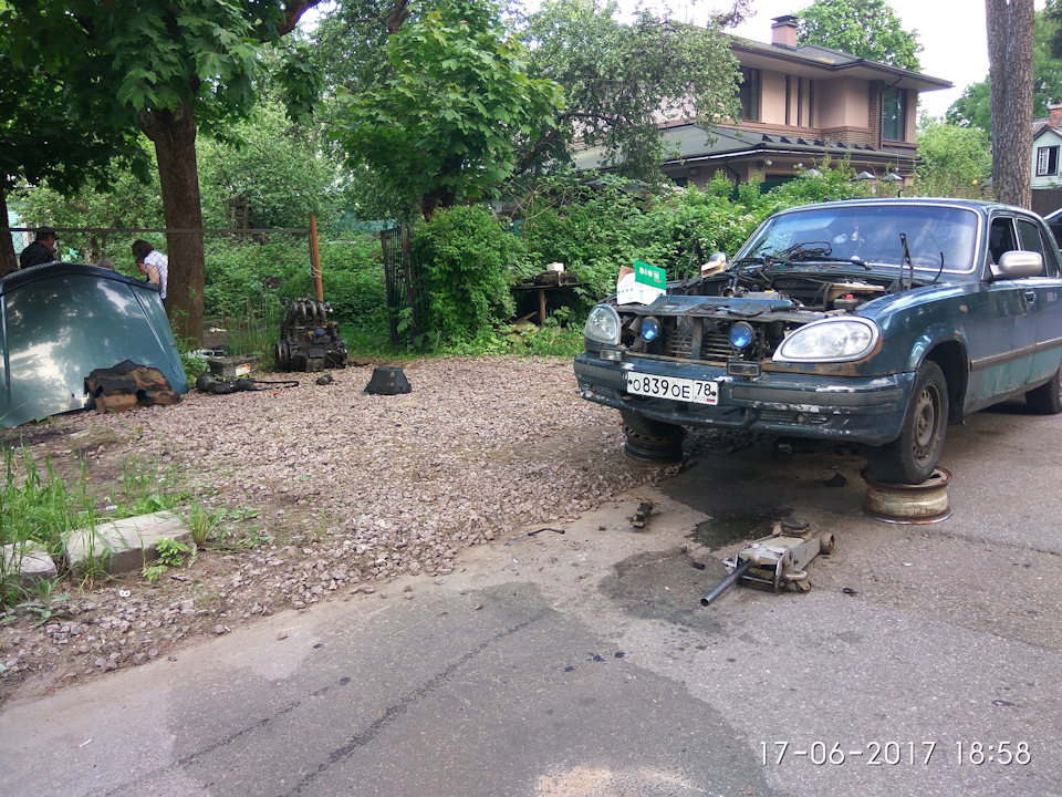 пошла замена змз 406 на змз 405 перед ралли Белые ночи😀 — ГАЗ 31105, 2,3 л, 2004 года | своими ...