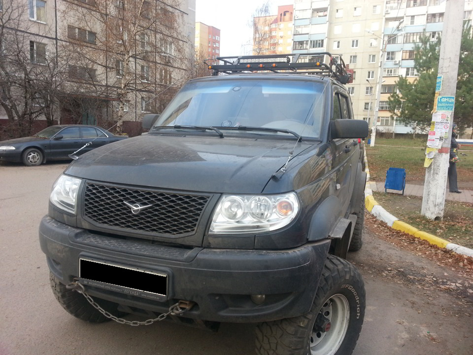 Балка 100 Вт на экспедиционный багажник УАЗ Патриот — Wesem-Light.RU на ...