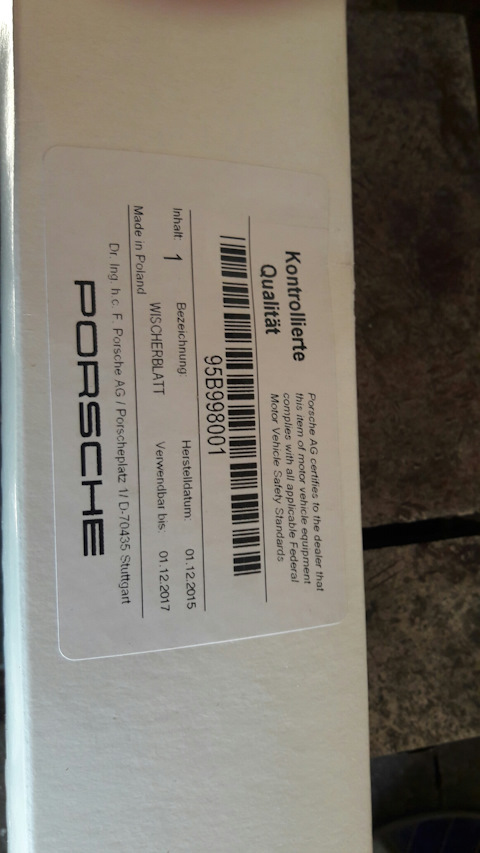 95B998001 Щётка стеклоочистителя комплект VAG | Запчасти на DRIVE2