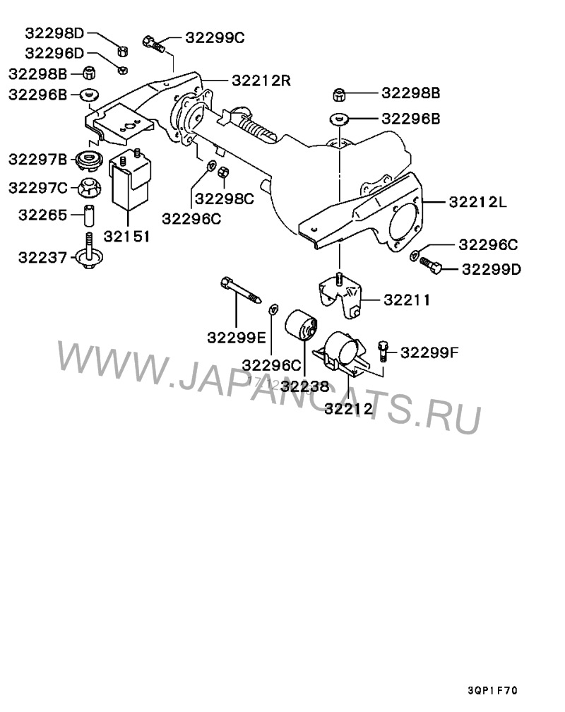 Замена подушек двигателя и опоры переднего редуктора — Mitsubishi ...