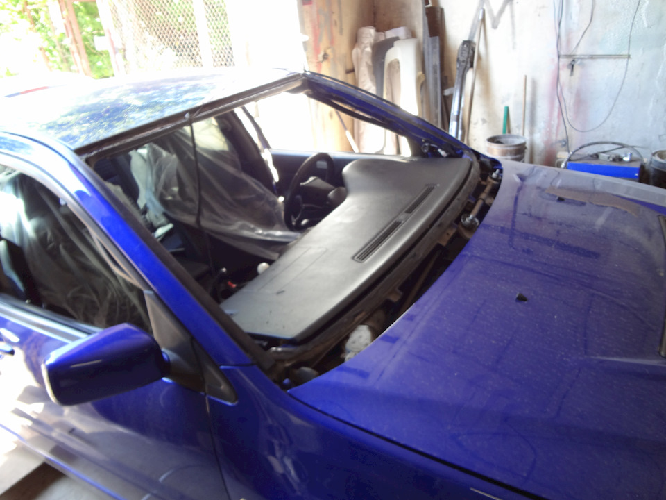 Замена лобового стекла — Mitsubishi Lancer Evolution VIII, 2 л, 2005 ...