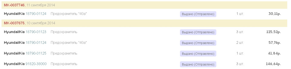 1879001123 ПРЕДОХРАНИТЕЛЬ 30А KIA HYUNDAI | Запчасти на DRIVE2