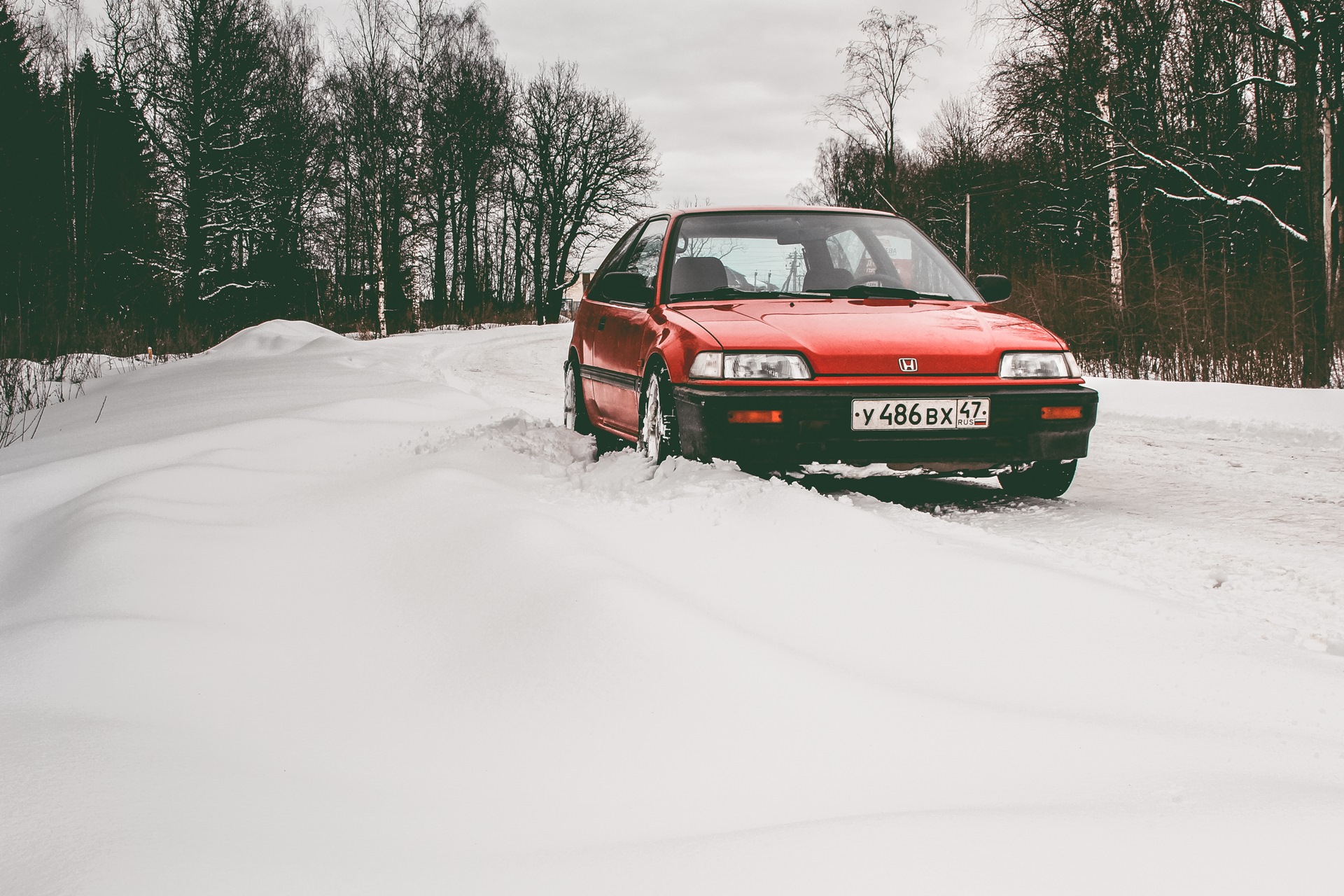 Back to winter. — Honda Civic Hatchback (4G), 1,6 л, 1989 года ...