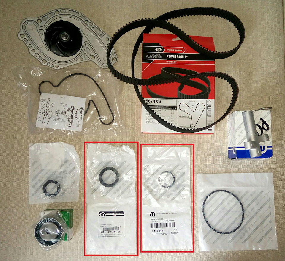 "Полный" список комплекта ГРМ для замены на Chrysler 300C 3.5L ...