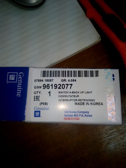 96192077 Датчик заднего хода GM | Запчасти на DRIVE2