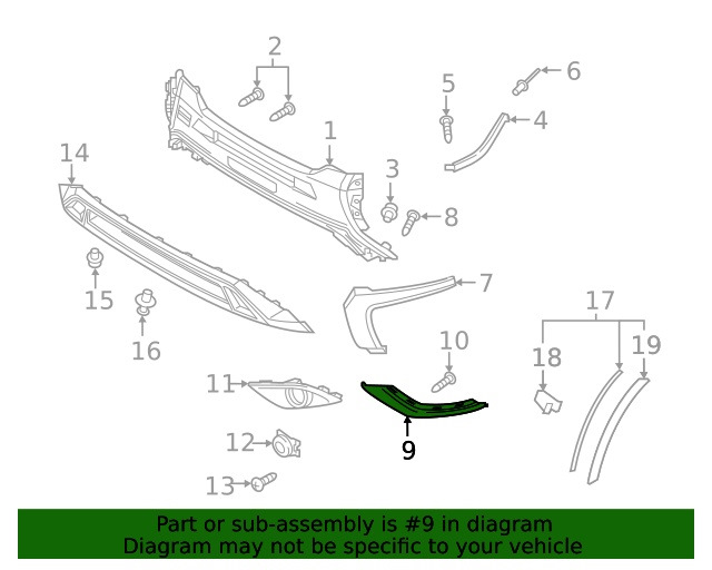 6407A144 Накладка бампера OUTLANDER 15- нижняя хром RH Mitsubishi ...