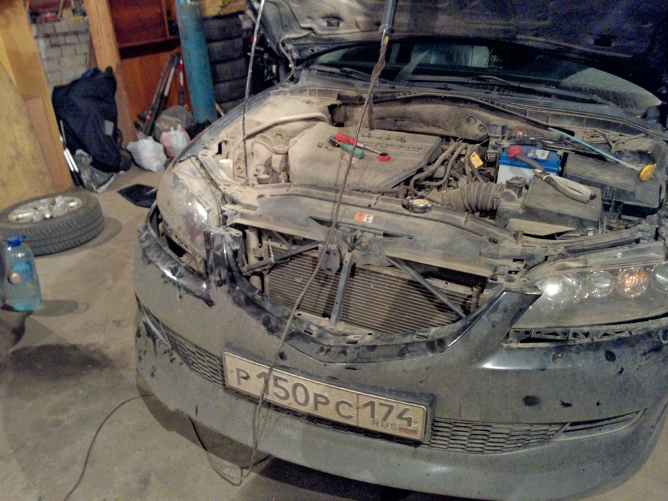 Омыватели фар, моторчик печки и некрасивый угол — Mazda 6 (1G) GG, 2 л ...