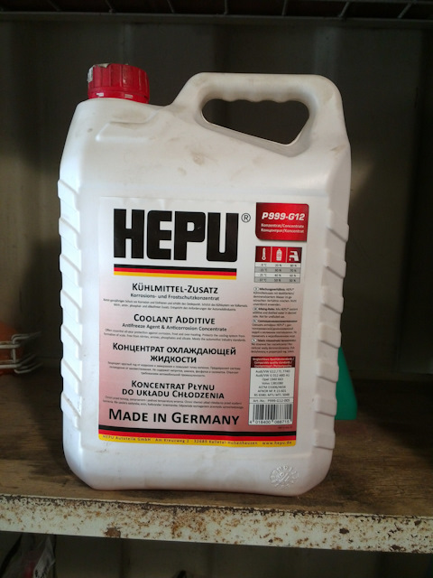 P999G12005 Антифриз (красный) 5 литров HEPU | Запчасти на DRIVE2