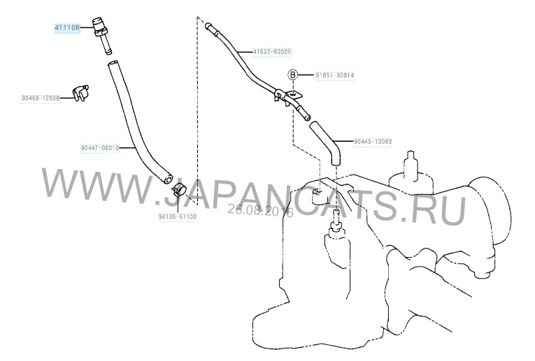 Клапан вентиляции картера заднего моста — Toyota Land Cruiser 100, 4,7 ...