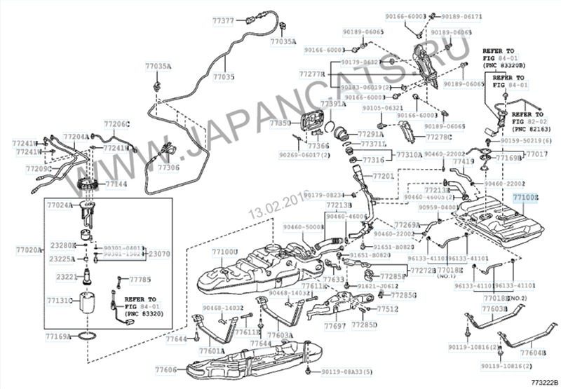 Дополнительный бак.Список всего необходимого с номерами. — Toyota Land ...