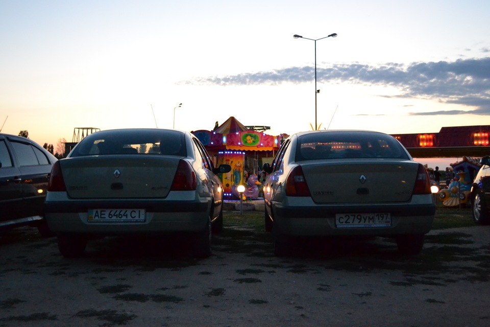 Задние фонари в стиле USA (на машине) — Renault Clio Symbol, 1,4 л ...