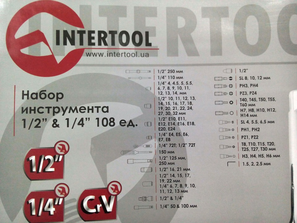 Набор инструментов Intertool на 108 единиц — Hyundai Accent (3G), 1,4 л, 2008 года | аксессуары ...