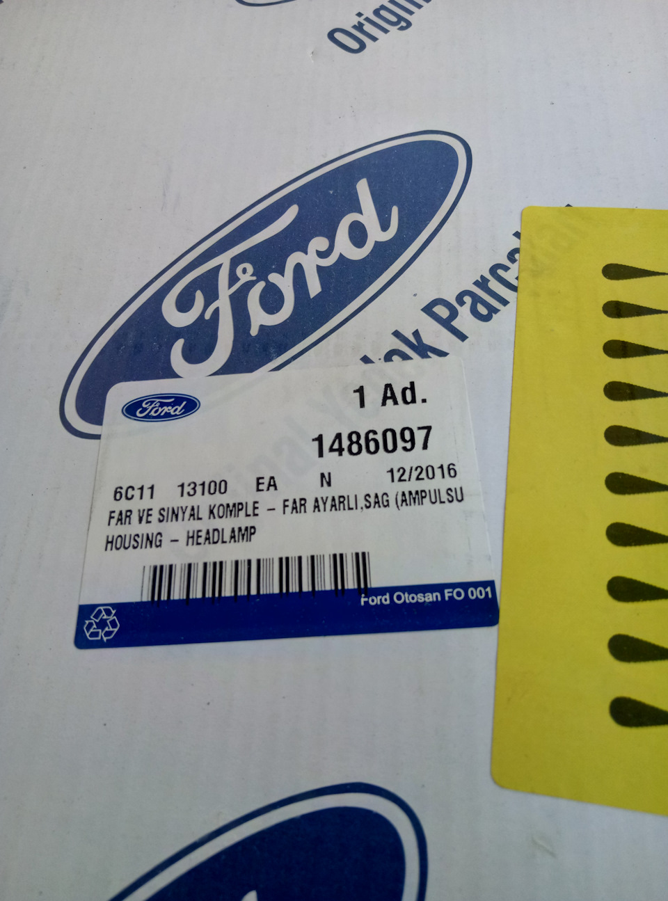 1486097 Фара основная правый Ford | Запчасти на DRIVE2