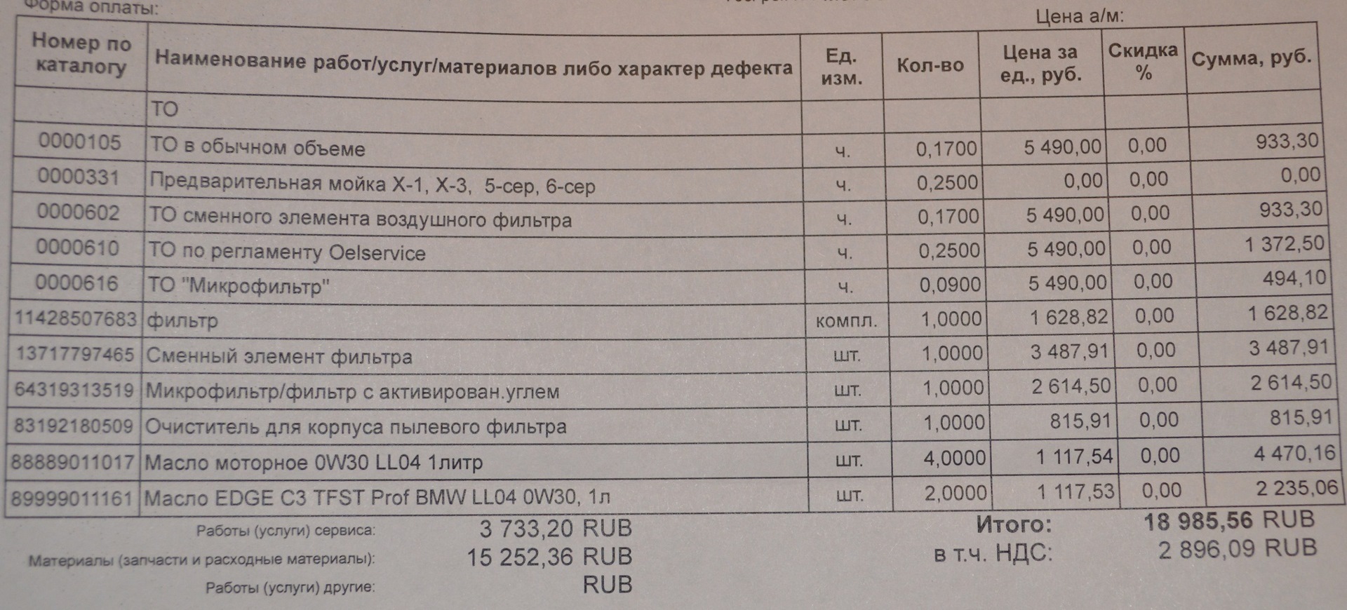 Прошел ТО1 — BMW X1 (E84), 2 л, 2014 года | плановое ТО | DRIVE2