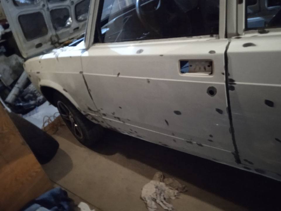 Полная покраска в РАПТОР (белый) — Lada 210740, 1,6 л, 2010 года ...