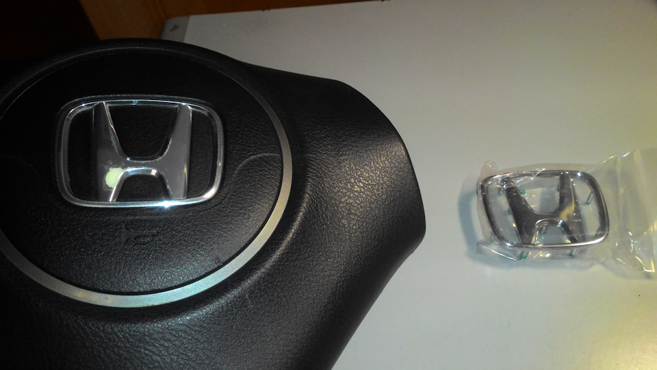 Новый значек эмблемма на руль — Honda Accord (7G), 2 л, 2007 года ...