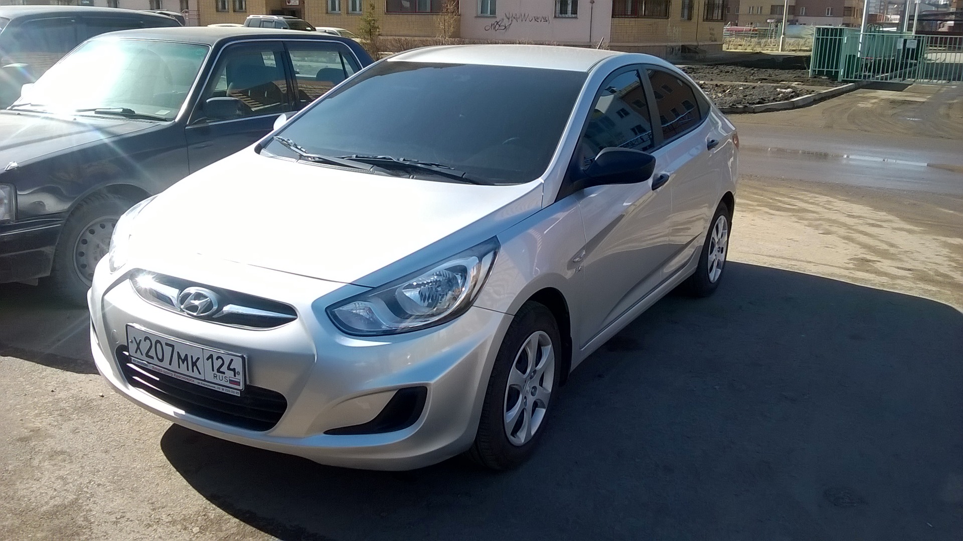 вот и первые фото, переобут затонирован и помыт! — Hyundai Solaris (1G), 1,6 л, 2013 года ...