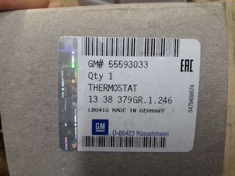 55593033 Термостатический регулируемый клапан системы охлаждения GM ...