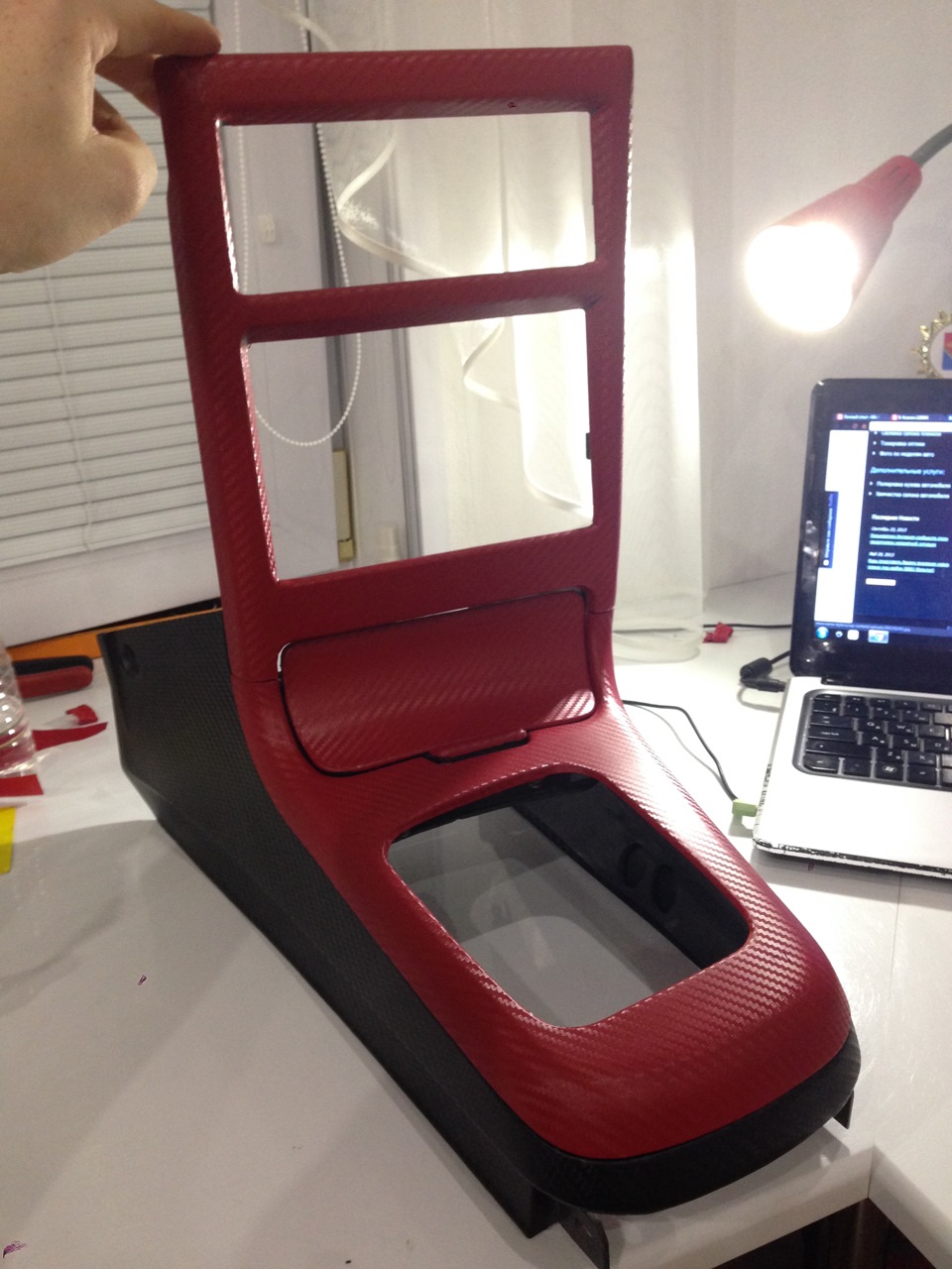 Daewoo Nexia. Центральная консоль. Red&Black Carbon 3D — DRIVE2