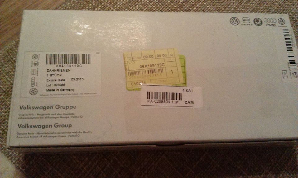 06A109119C РЕМЕНЬ ГРМ Z138 / 1.6-2.0 95~ VAG | Запчасти на DRIVE2