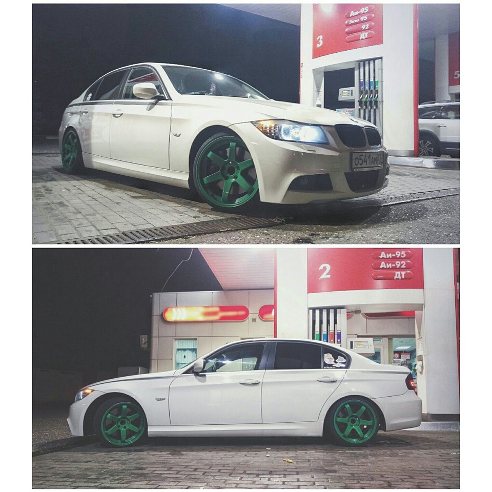 26. Rays Volk Racing TE37 SL [Takata Green] — BMW 3 series (E90), 2 л ...