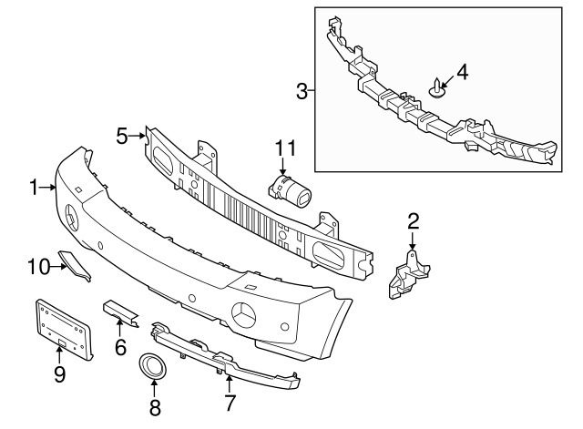DPL500060 Кронштейн крепления бампера Jaguar Land Rover | Запчасти на ...
