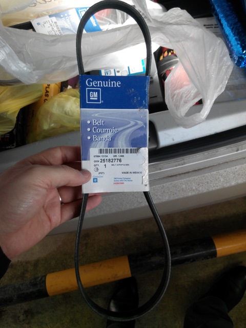 25182776 Поликлиновый ремень. Число ручьев 4 GM | Запчасти на DRIVE2