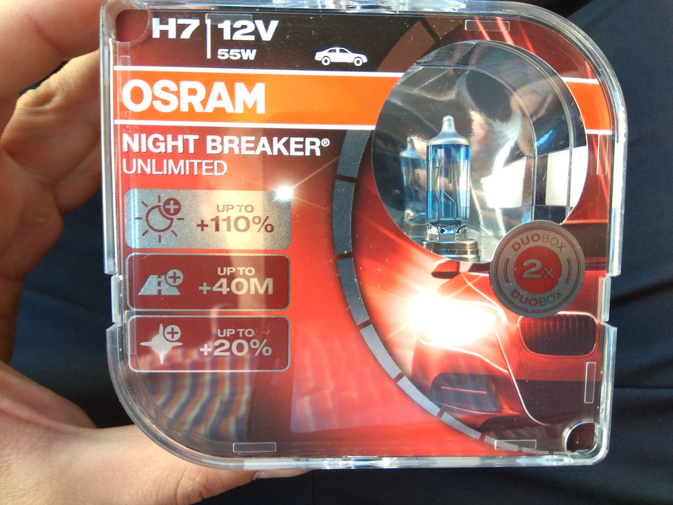 Лампы Н7 Osram Night Breaker +110% — Skoda Octavia A7 Mk3, 1,8 л, 2013 ...