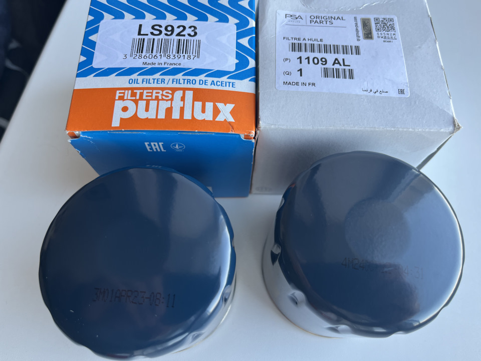Сравнение масляных фильтров PSA 1109AL и Purflux LS923 — Peugeot 307 SW ...