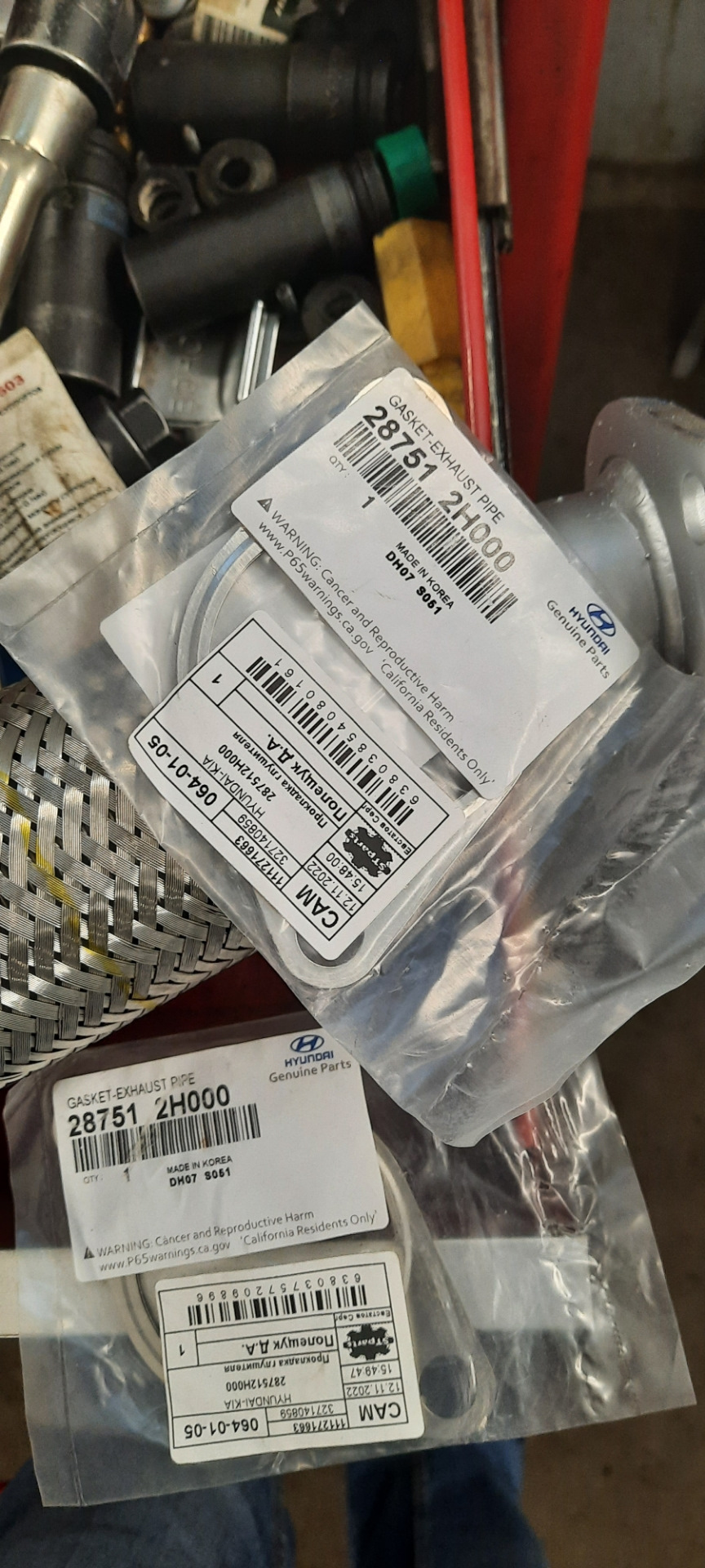 Замена гофры — Hyundai Elantra (4G), 1,6 л, 2008 года | визит на сервис ...