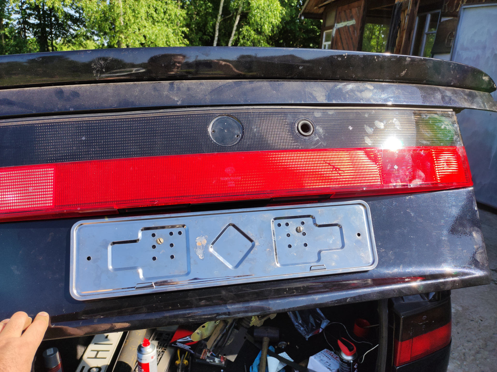 Рамки номеров нержавейка (проверим). — Saab 9000, 2,3 л, 1996 года ...