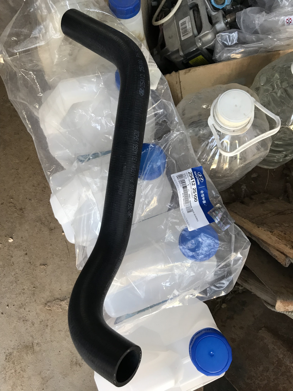 2541225100 Патрубок радиатора нижний (dohc) KIA HYUNDAI | Запчасти на ...