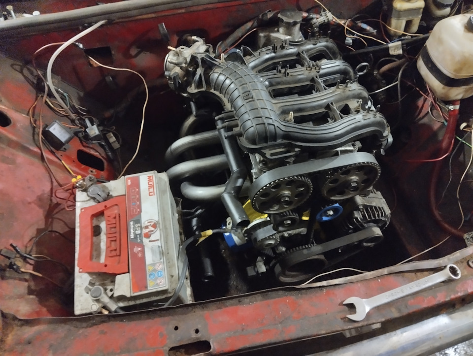 Свап #3 по бомжу 16v 16в 21124 124 шеснарь в классику — Lada 2102, 1,6 л, 1984 года | тюнинг ...