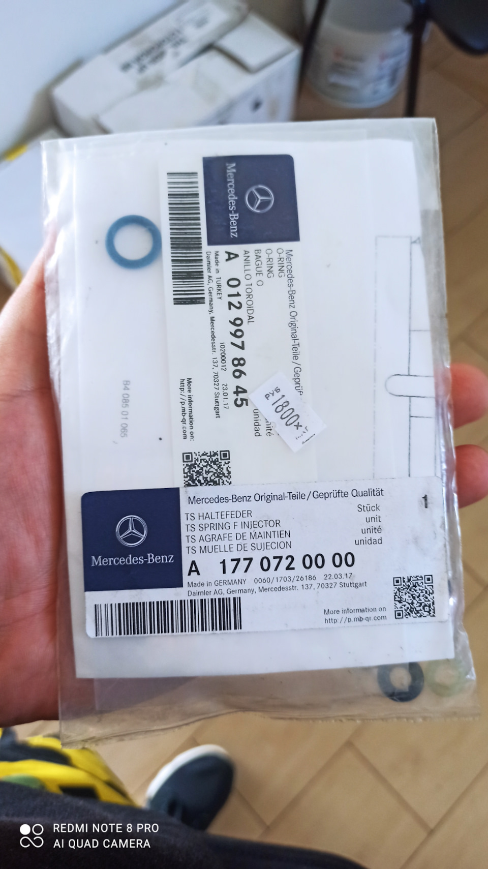 A1770720000 Комплект крепления форсунки топливной Mercedes | Запчасти ...