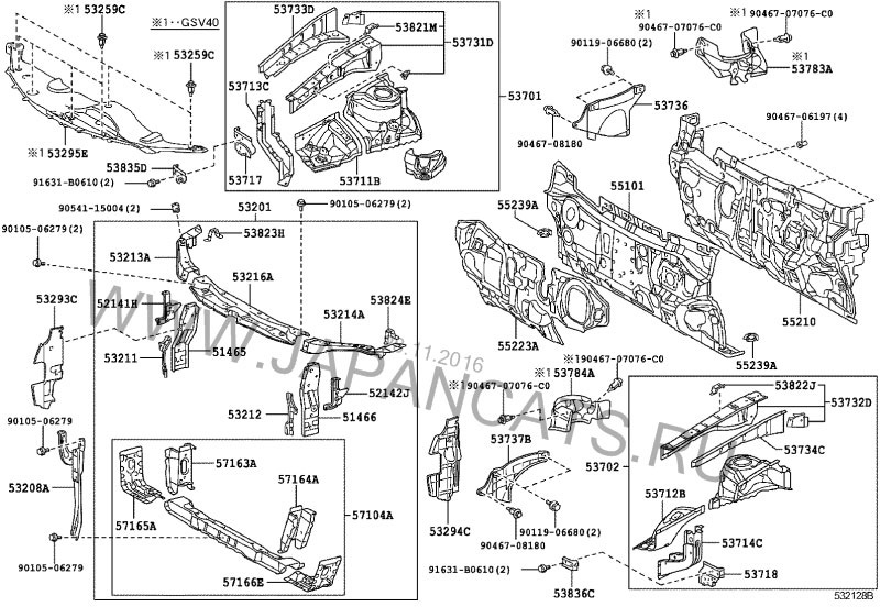 Подкапотный пластик от Lexus ES на Camry 40 3.5L — Toyota Camry (XV40 ...