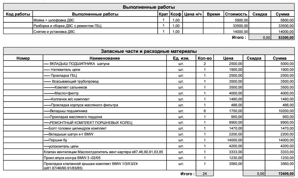 Как вам цены? — BMW 3 series (E90), 2 л, 2006 года | запчасти | DRIVE2