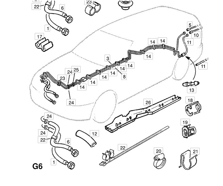 Защита GM 90539513 и зажим GM 90493700 — Opel Omega B, 3,2 л, 2002 года ...