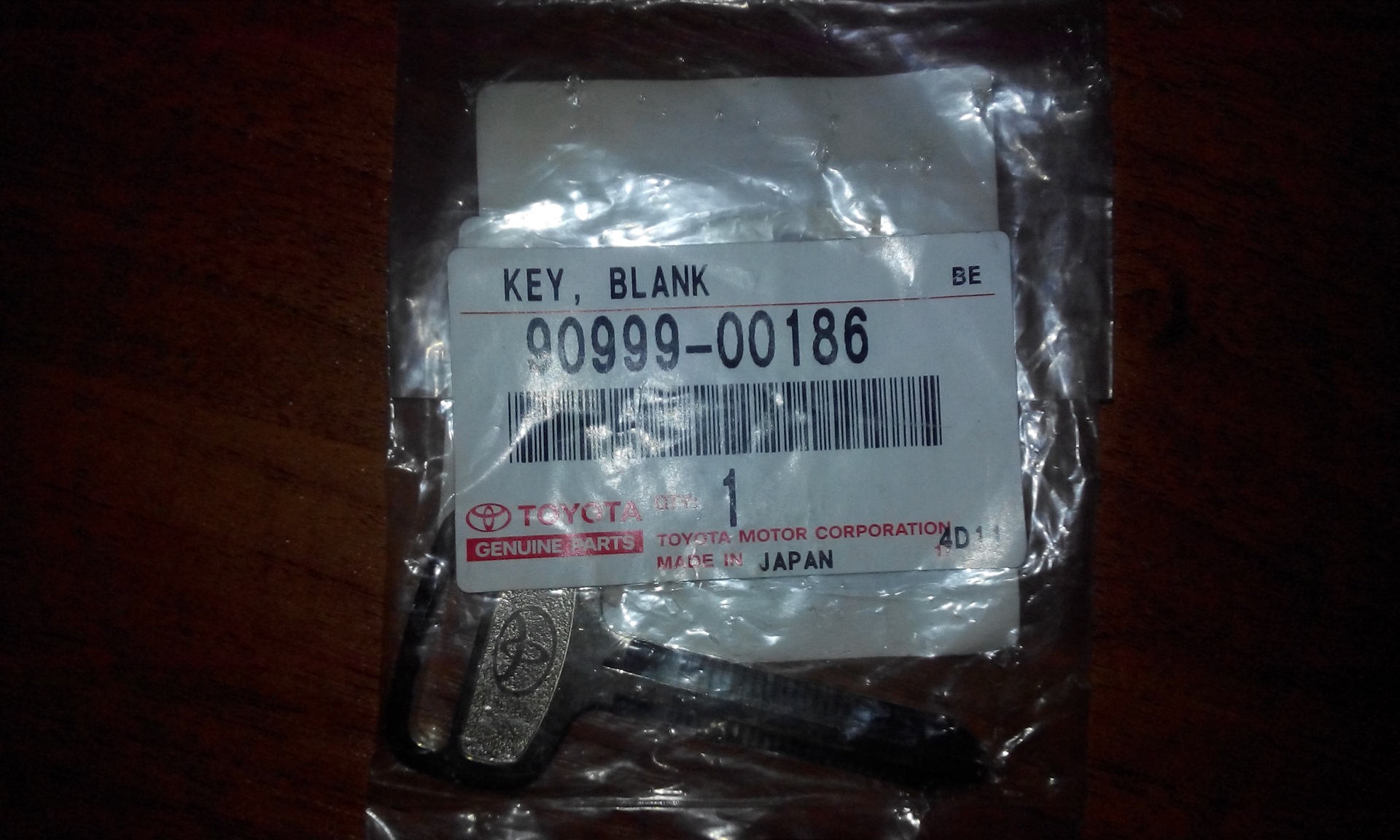 Запасной ключ TOYOTA — Toyota Mark II (110), 2 л, 2001 года ...