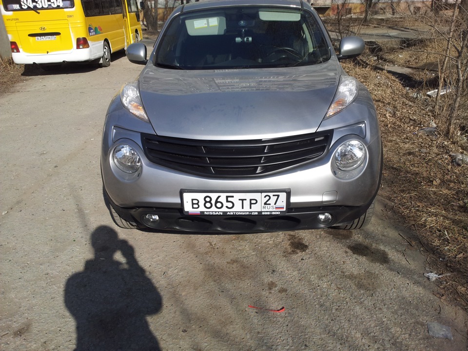 Установка решеточки Kenstyle — Nissan Juke (1G), 1,6 л, 2012 года | тюнинг | DRIVE2