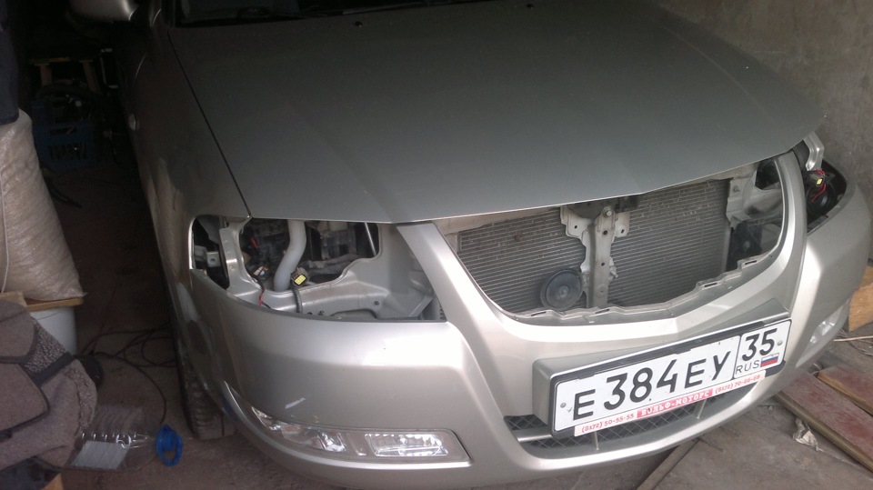 1. Фары, начало. — Nissan Almera Classic (B10), 1,6 л, 2007 года ...
