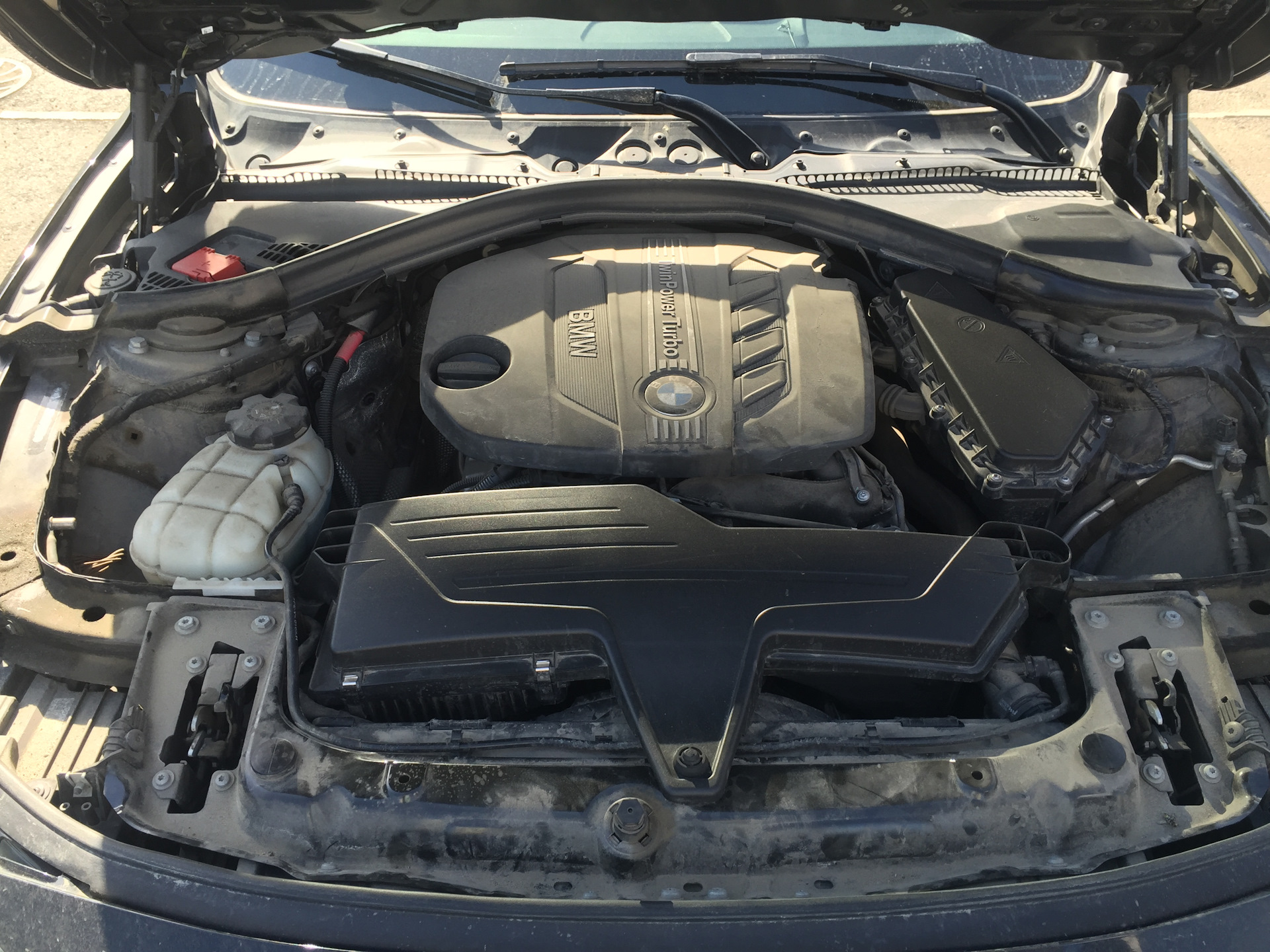 Мойка мотора — BMW 3 series (F30), 2 л, 2014 года | плановое ТО | DRIVE2